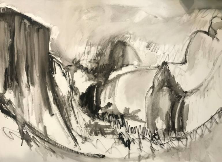 Yosemite Valley, High Clouds Painting by Jerry DeCamp | Saatchi Art