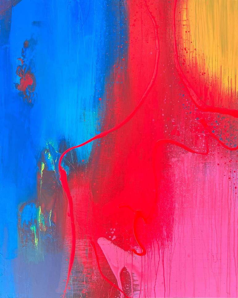 Bachata Rosa Painting by Richard Jansen | Saatchi Art