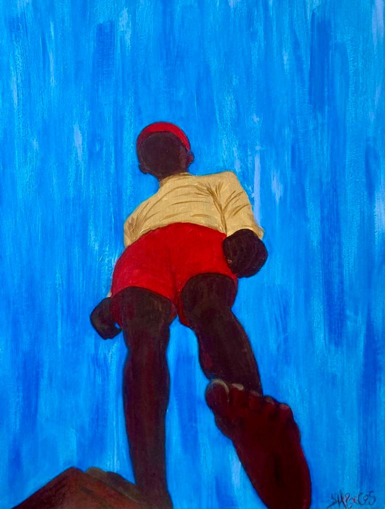LEGO Man Painting by Alex Cos | Saatchi Art