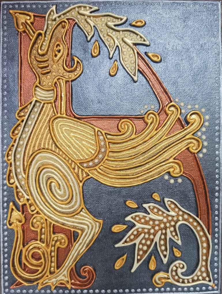 Collection Bestiary. English alphabet 1 - A. Painting Painting by ...