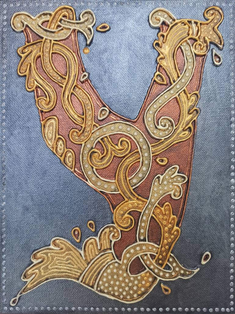 Collection Bestiary. English alphabet 1 - Y. Painting Painting by ...