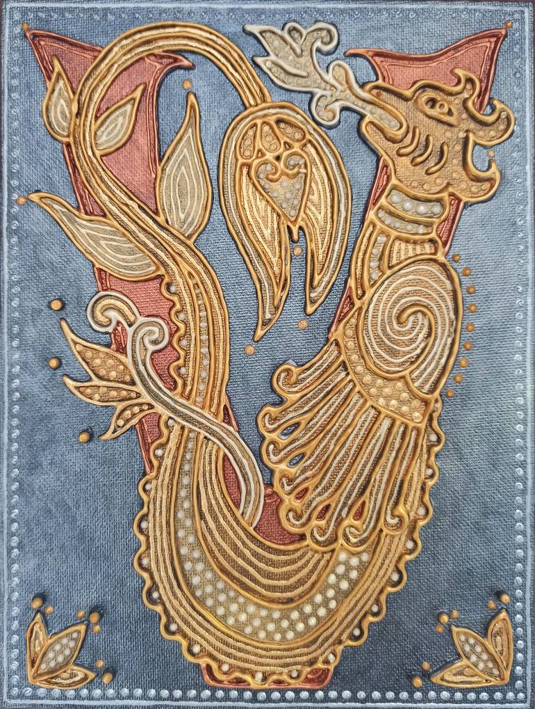 Collection Bestiary. English alphabet 1 - V. Painting Painting by ...