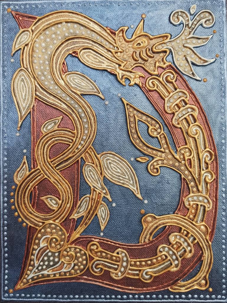 Collection Bestiary. Letters of the English alphabet - D Painting by ...