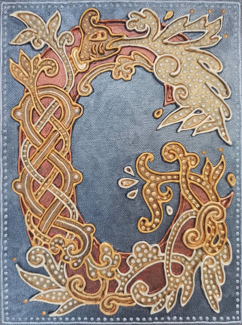 Print. Collection Bestiary. Letters of the English alphabet - G ...