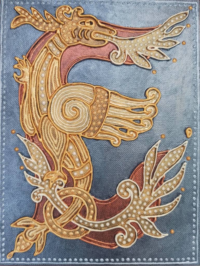 Collection Bestiary. Letters of the English alphabet - E Painting by ...