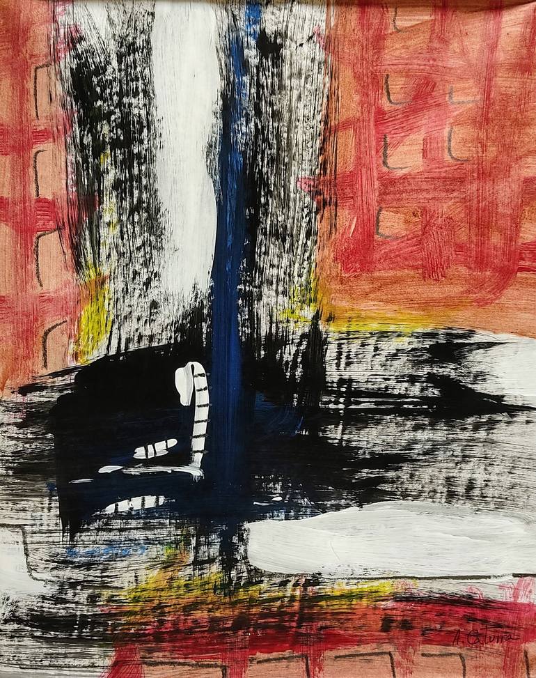 Simple vertical object Painting by Antonio Caturra | Saatchi Art