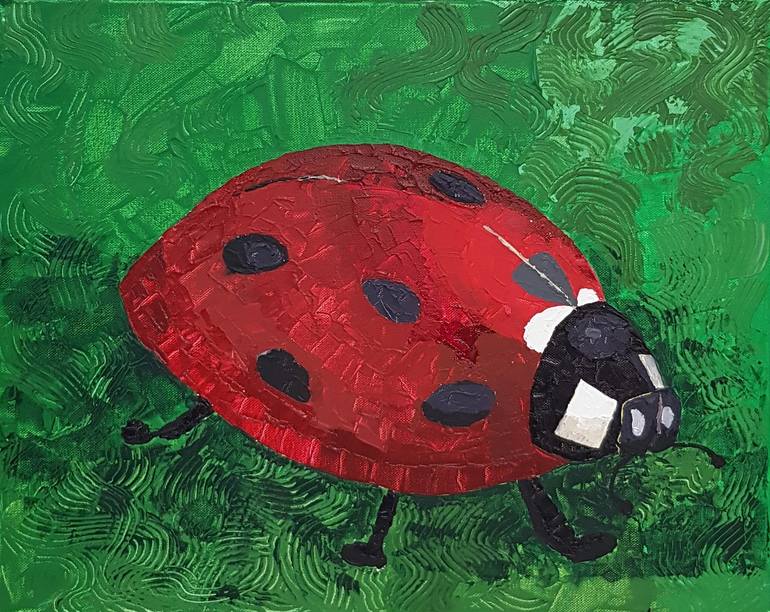 Ladybug Painting Insects Original Art Painting by Mikhail Komarov ...