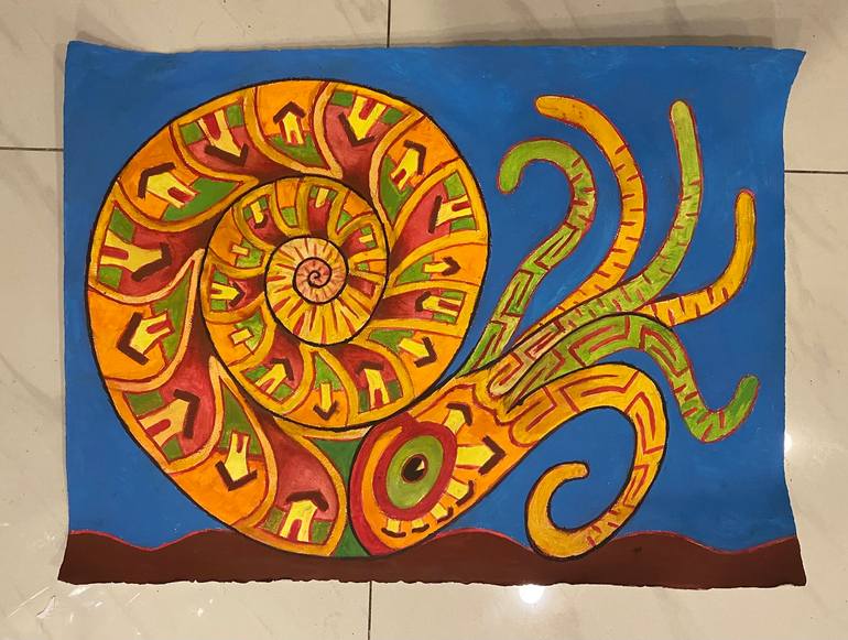 Ammonite City Painting by Piers Midwinter | Saatchi Art