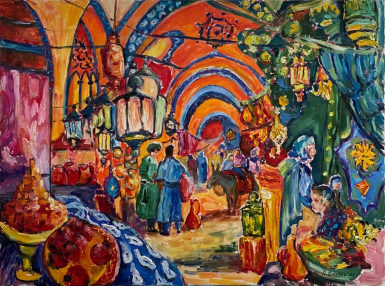 Eastern Bazaar Painting by Svitlana Snizhko | Saatchi Art