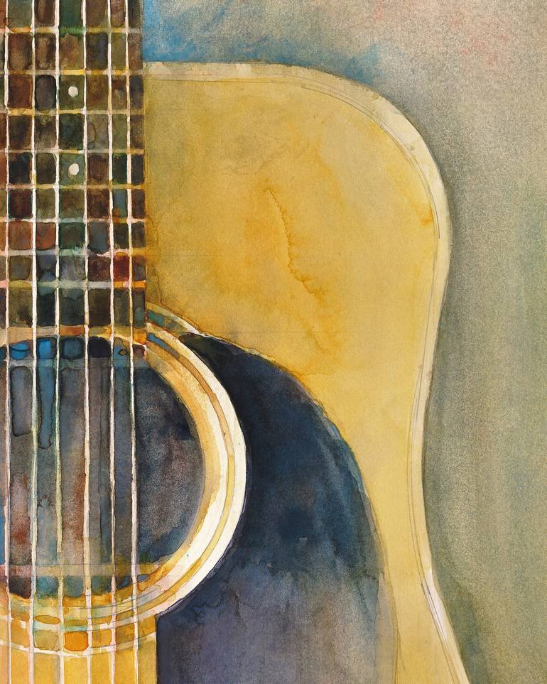 Martin Guitar Painting by Dorrie Rifkin | Saatchi Art