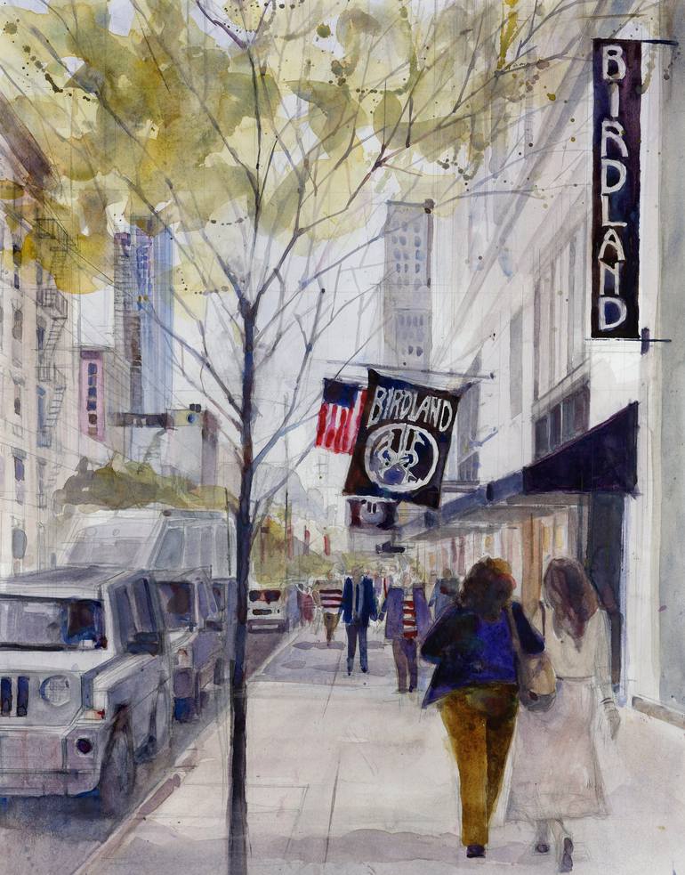 Birdland, New York City, Jazz Painting by Dorrie Rifkin | Saatchi Art