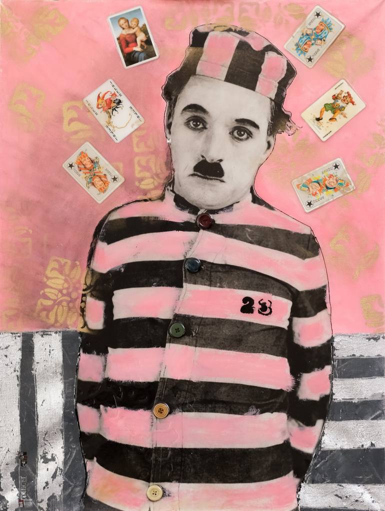 CHARLIE CHAPLIN ( the BURDEN series) Collage by NATALIA SHEPELEVA ...