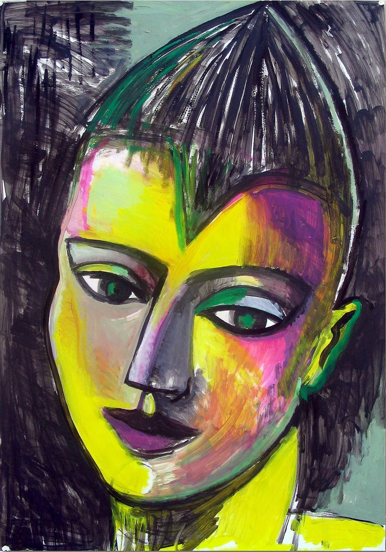Girl brut absorbed Painting by Michelangelo Janigro | Saatchi Art