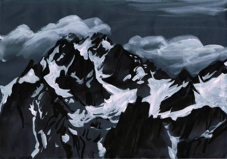 The Caucasus mountains Painting by Marichka Turanska | Saatchi Art
