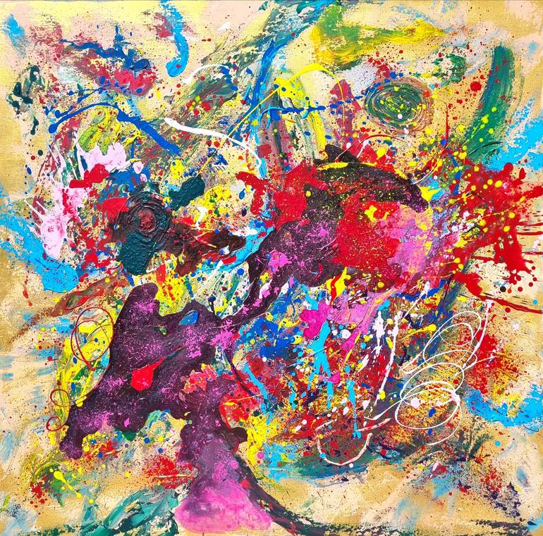 When our orbits collide Painting by R C Anaider | Saatchi Art