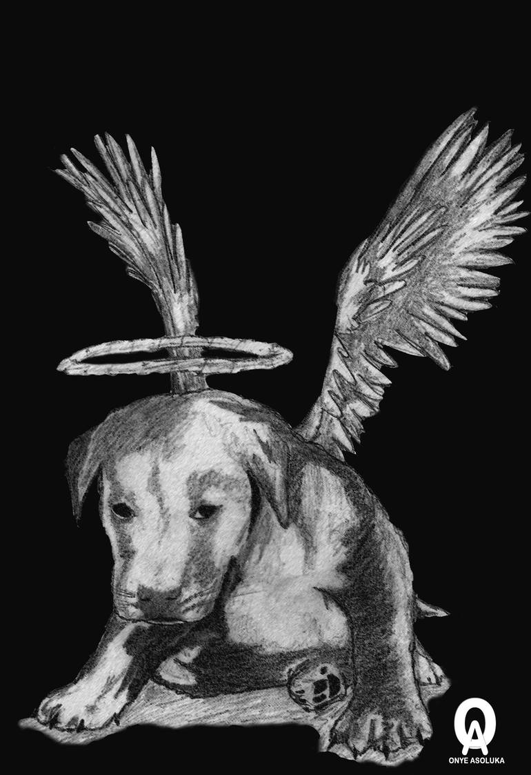 Puppy Love Drawing by Onye Asoluka | Saatchi Art