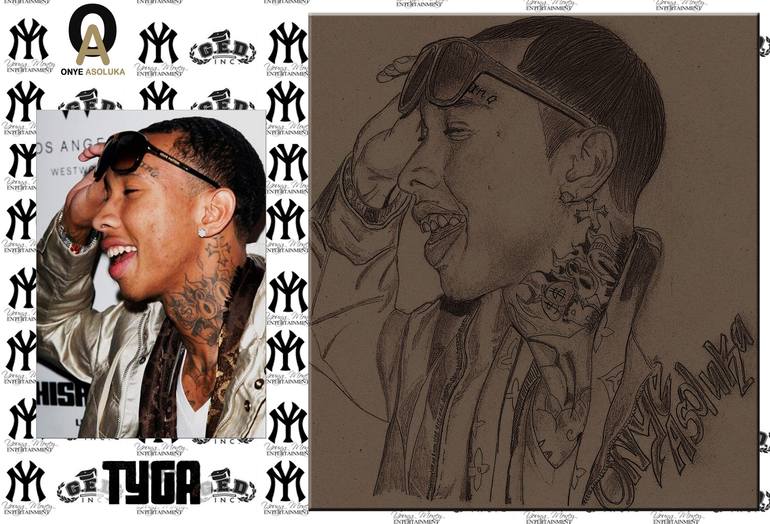 Tyga Drawing by Onye Asoluka | Saatchi Art