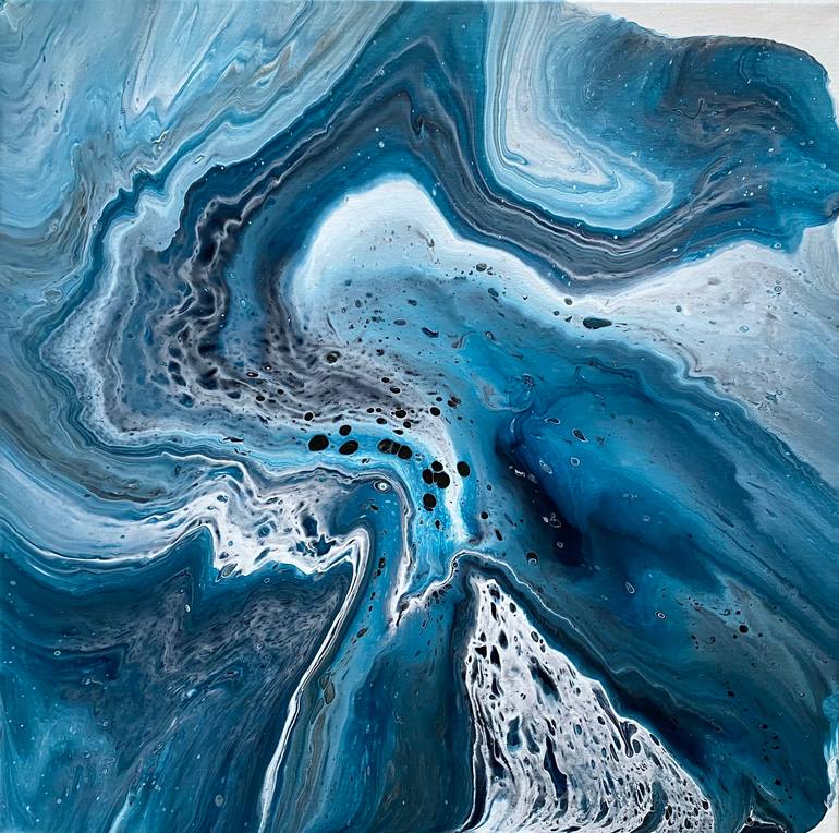 A touch of blue 6. The power of the elements Painting by Tatiana ...