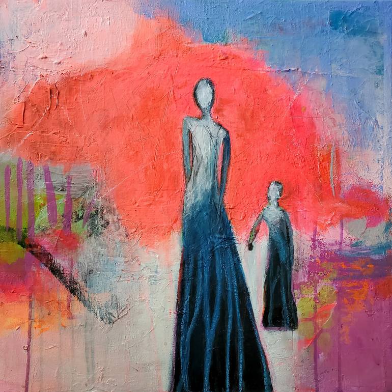 Mom, where are we going? Painting by Rachael Suchomski | Saatchi Art