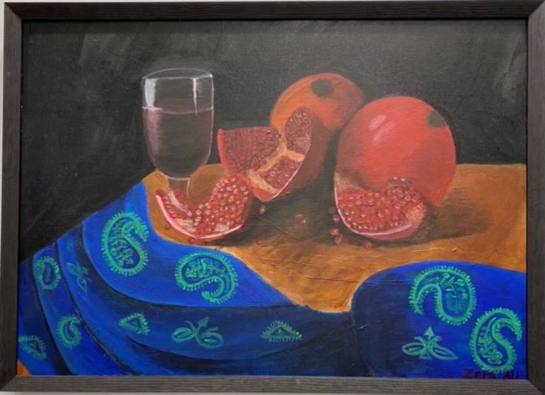 Pomegranate Painting by Zefa Ali | Saatchi Art