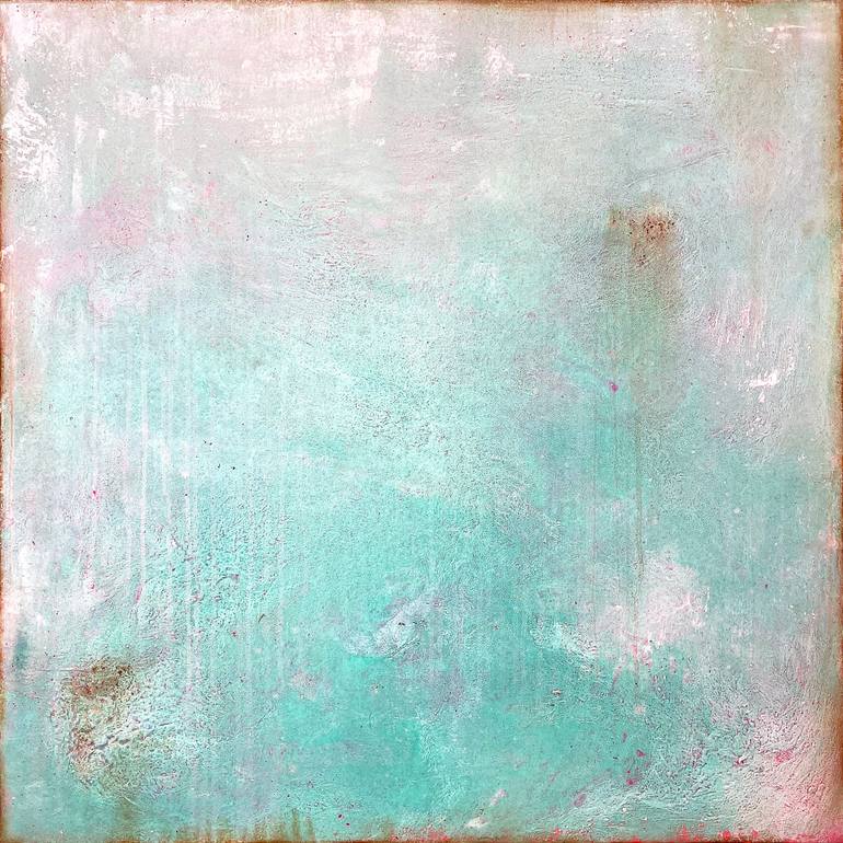 #0771 Turquoise blue window Painting by Caspar Jansen | Saatchi Art