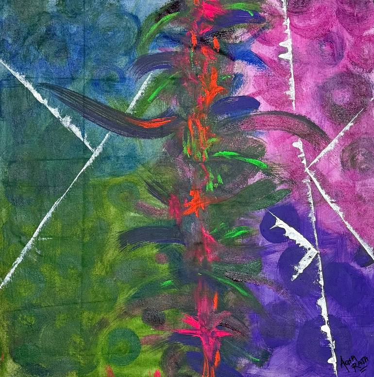 Axis of Bloom’ Original abstract painting by Aqsa Jameel Raja Painting ...