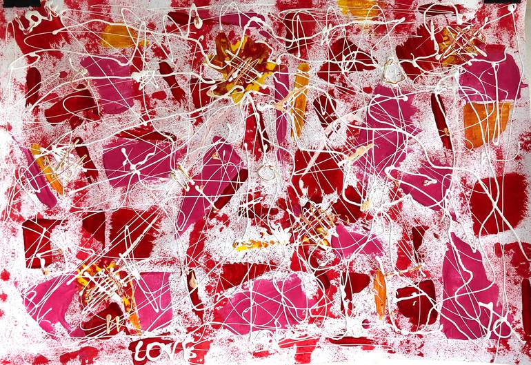 Abstract painting Memory A2 42 х 59,4 cm. Acrylic. Whatman. Paper 200g ...