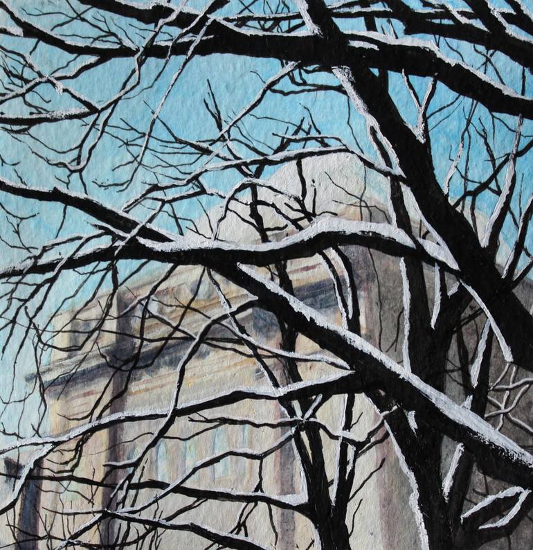 Winter Trees Painting by Erin Stein | Saatchi Art