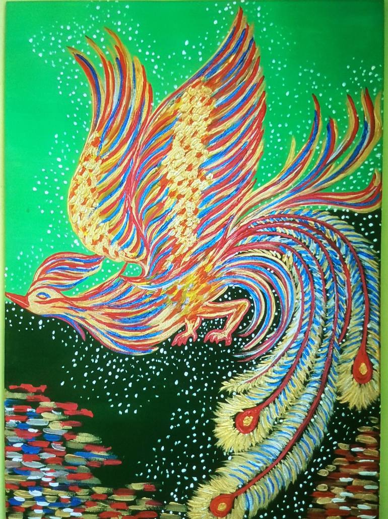 Phoenix Painting by Behnaz Hofelich | Saatchi Art