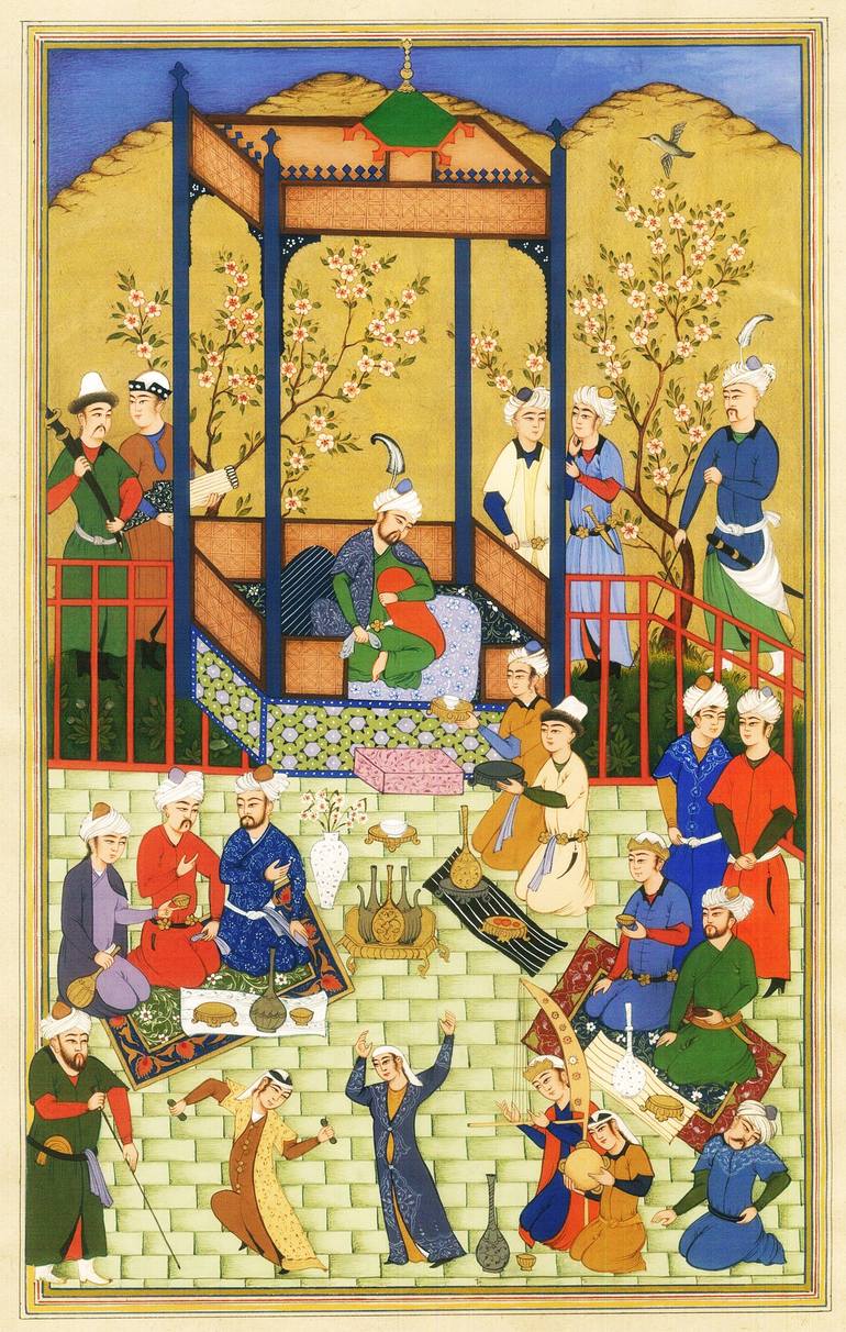 Persian Celebration Painting by Elham Panahi | Saatchi Art