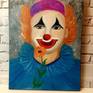Original oil painting CLOWN ROMANTICPainted on stretched canvas Oil art ...