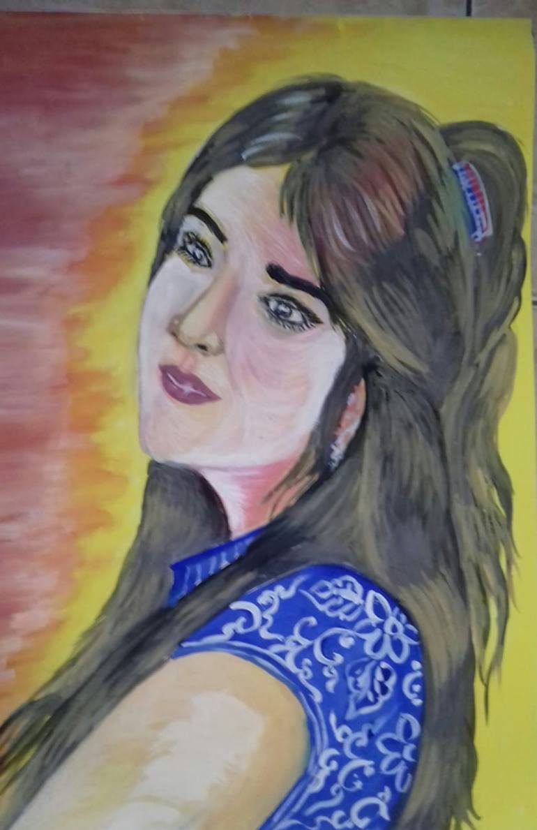 beautiful girl Painting by Anis Ibrahim | Saatchi Art