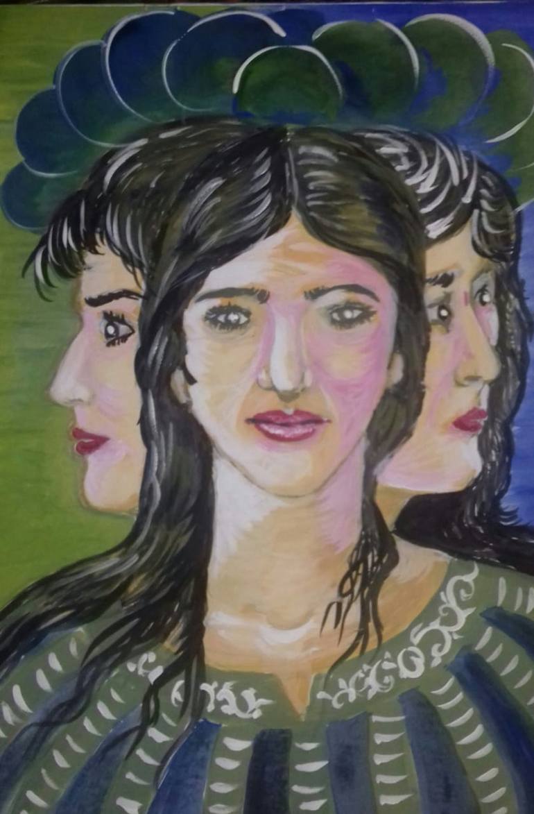 three virgins Painting by Anis Ibrahim | Saatchi Art