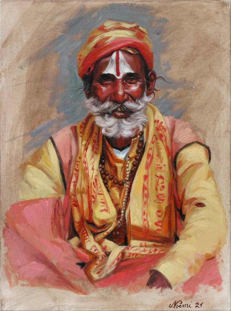 Believe / The Holy Man Painting by Noemi Costache | Saatchi Art