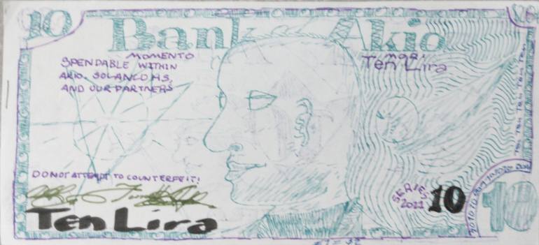 Custom Banknotes; Akio Lira (purchase on site) Drawing by Daniel Payne ...