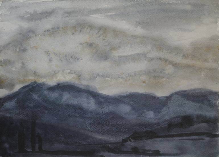 Mountain Energizing Scenery Painting by Daria Budykina | Saatchi Art