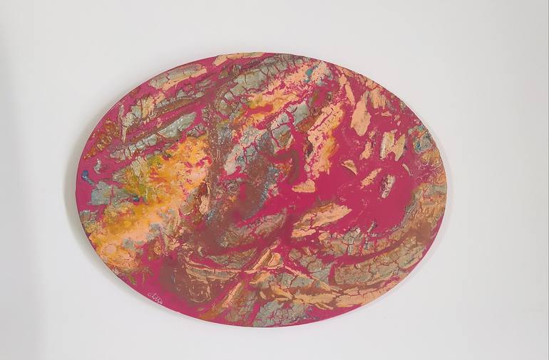 Crimson ringing Painting by Daria Tsirulnikov | Saatchi Art