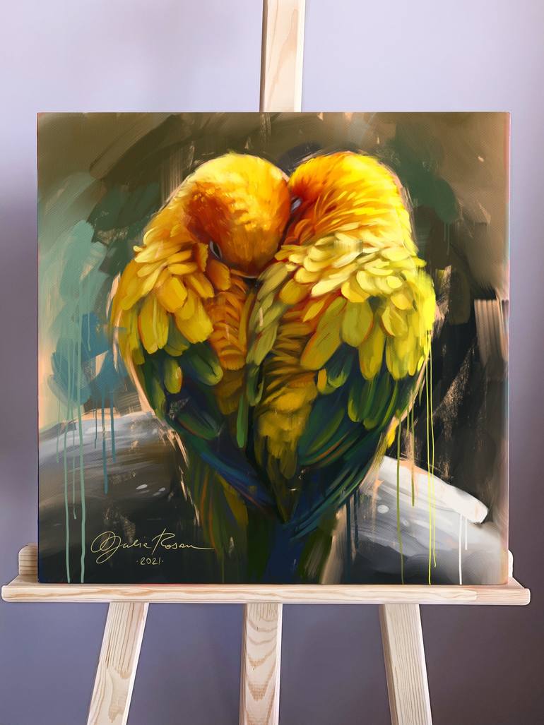 INSEPARABLE LOVE - wall art, home decor, gift idea, painting on canvas ...