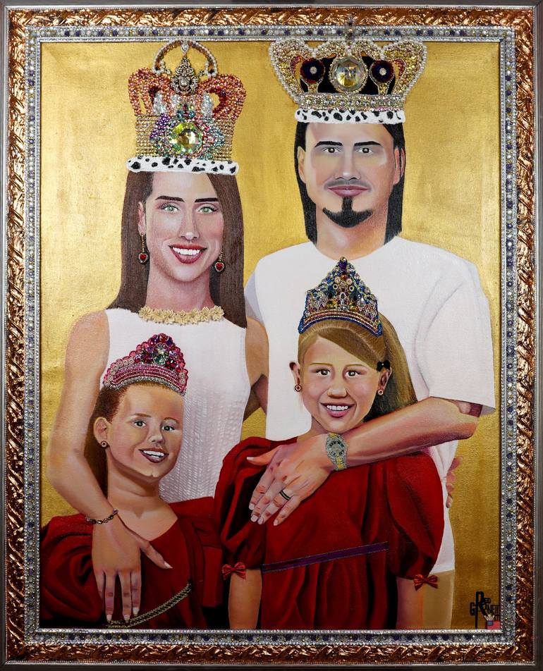 Heart of Society Painting by Red Garnett Art | Saatchi Art