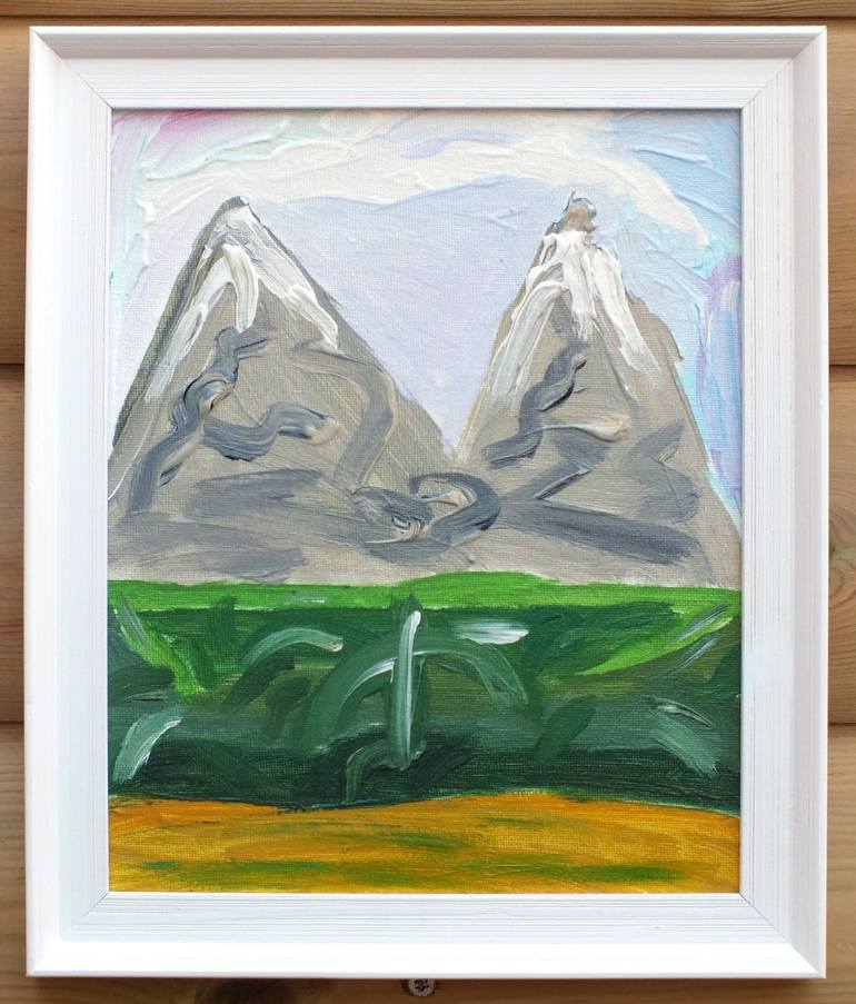 Original Organic Landscape Painting - Towers to Heaven, Framed, Fraser ...