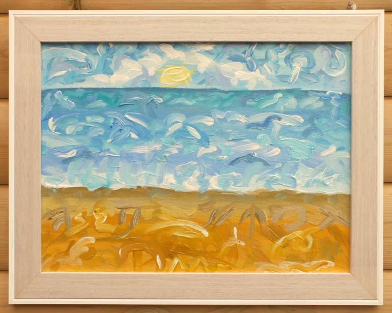Original Organic Abstract Beachscape Painting - The Coastal Dream ...