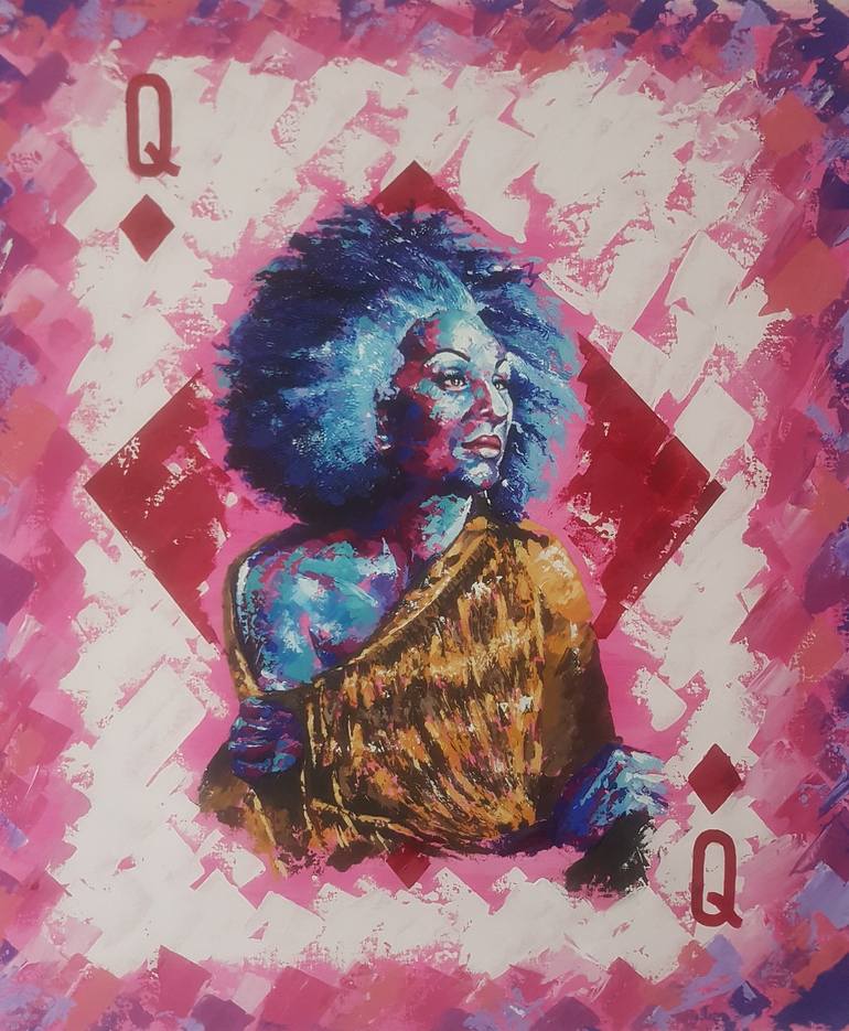Queen Of Diamonds Painting by Courtney Diamond | Saatchi Art