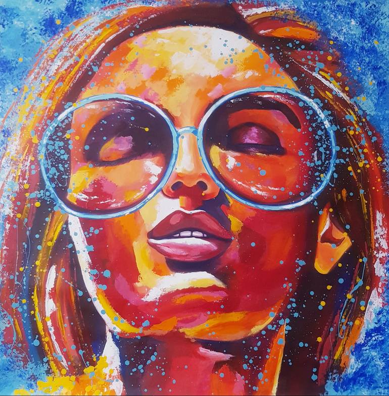 Roof Top Vibez Painting by Courtney Diamond | Saatchi Art