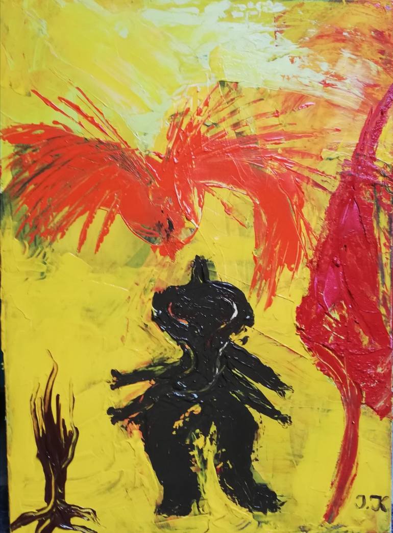 Neue Kreaturen II Painting by Ingeborg Kraus | Saatchi Art