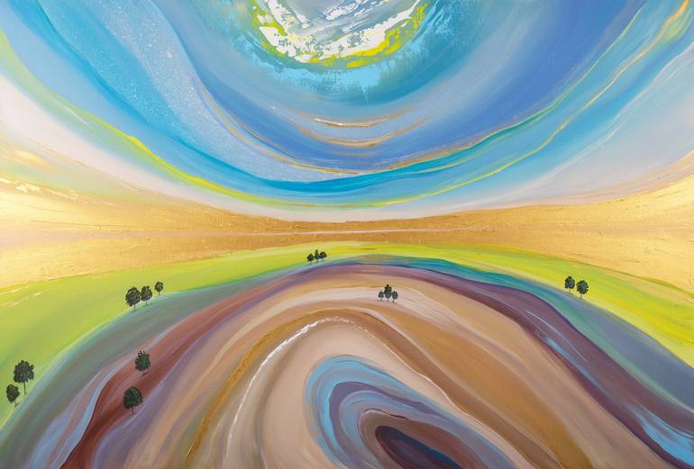 Abstract summer landscape Painting by Svitlana Miku | Saatchi Art