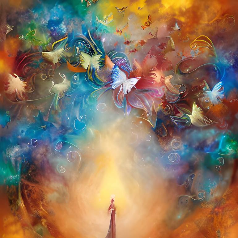 The Butterfly Journey Painting by Isabella Zietsman | Saatchi Art