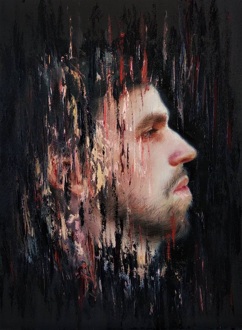 Abstract portrait. Stranger Painting by Victoria Grishina | Saatchi Art