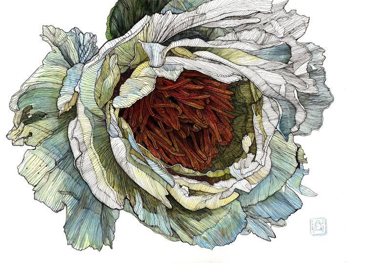 Tree peony Painting by Elena Didenko | Saatchi Art