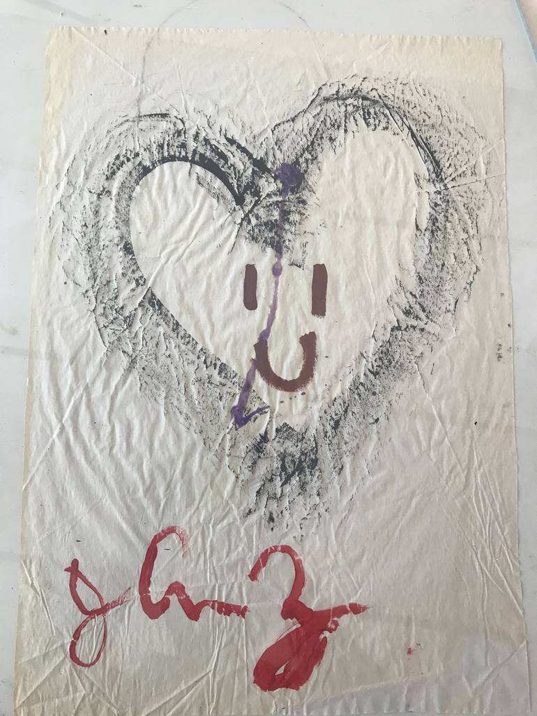 Smiling heart Drawing by Jose Carlos Zazueta Meraz | Saatchi Art