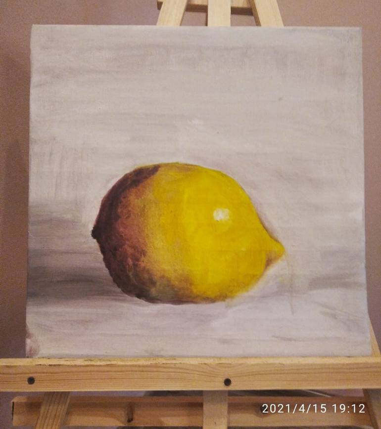 lemon Painting by Sergey Volodin | Saatchi Art